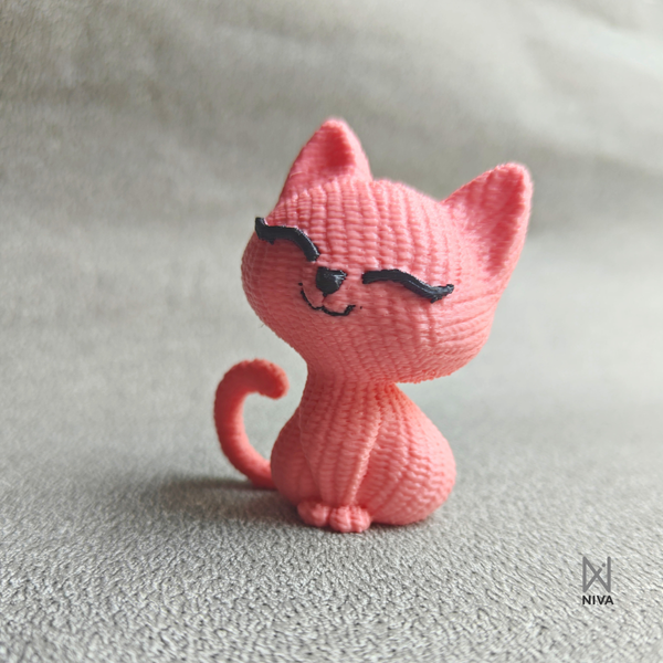 3D Printed Desk Buddy | Cute Knitted Cat – The Niva Store